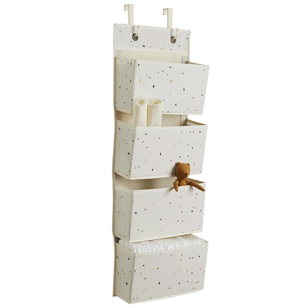 3 sprouts wandorganiser - terrazzo crème | ilovespeelgoed