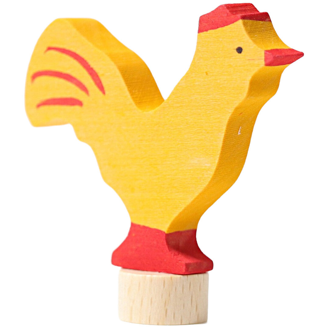 Grimm's decoratie figuur - gele haan | ilovespeelgoed