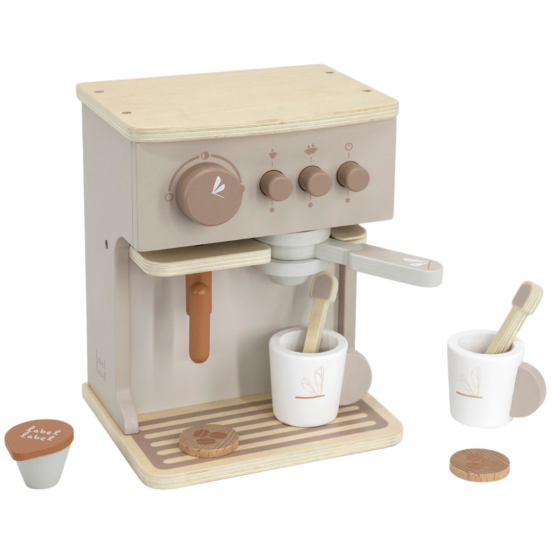 Label label espresso machine nougat - 10-delig | ilovespeelgoed