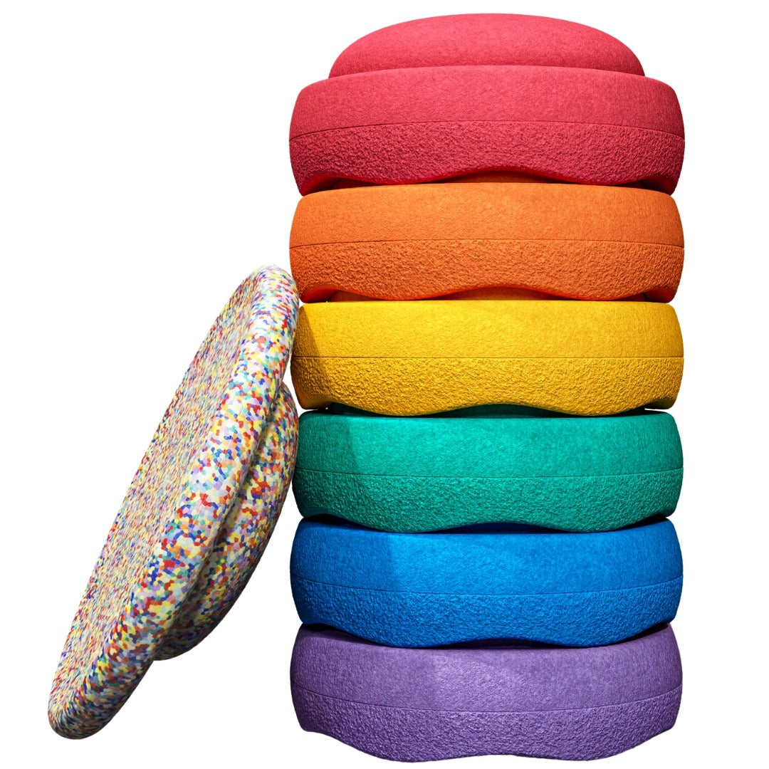 Stapelstein rainbow met super confetti balance board - classic ...